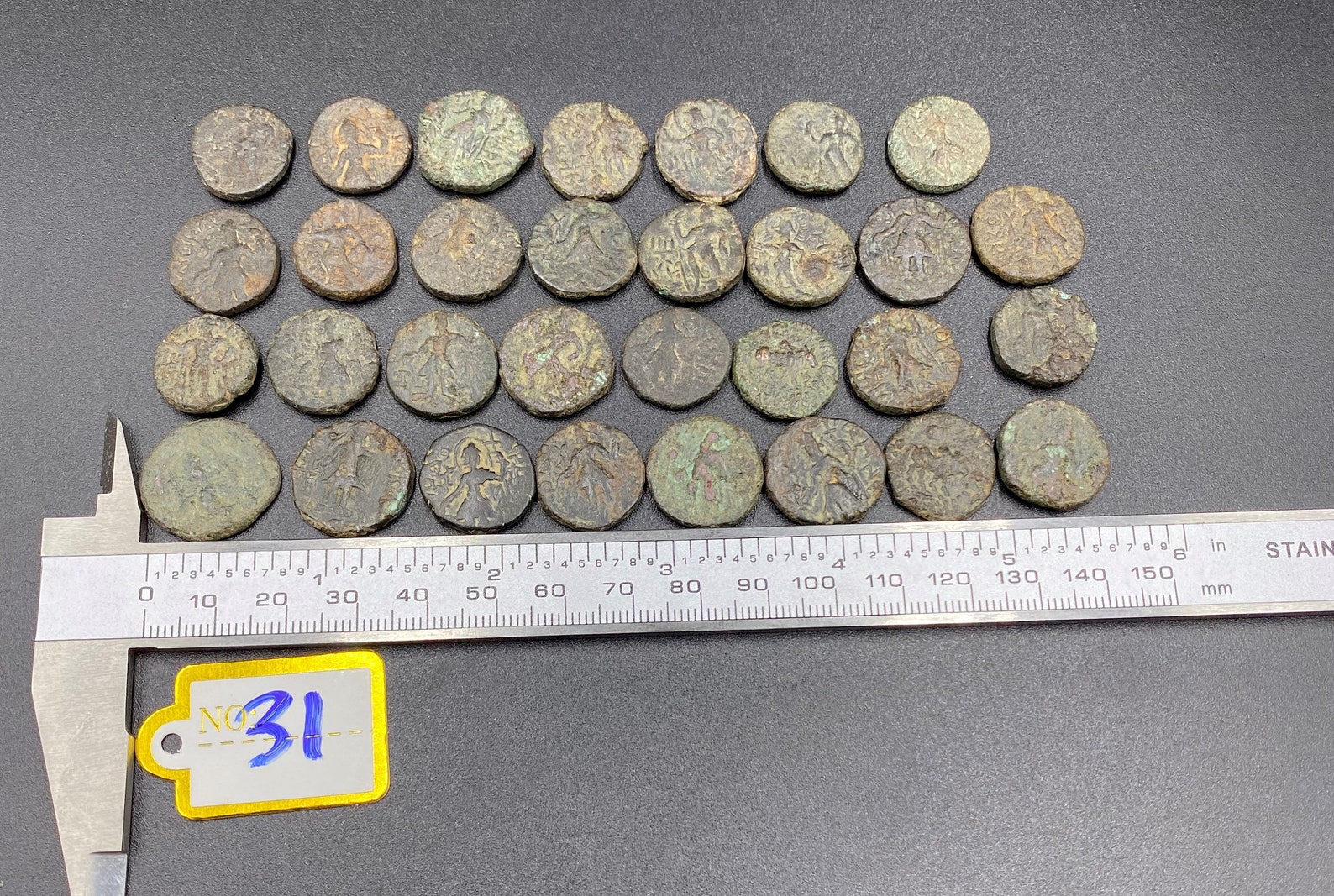 31 Old Ancient Antique Bronze Indo Greco Greek's Kushan Kanishka Coins ...