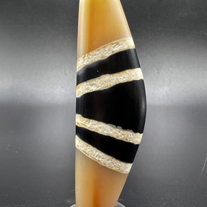 Pure Dzi Himalayan Tibetan Agate Stone Bead Nepal Stripe Bead CHUNG ZI ...