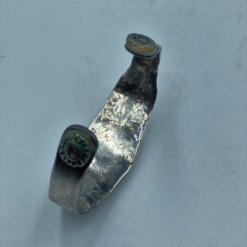 Vintage Antique Old Hand Made Silver Turkmani Bangle Bracelet Jewelry ...
