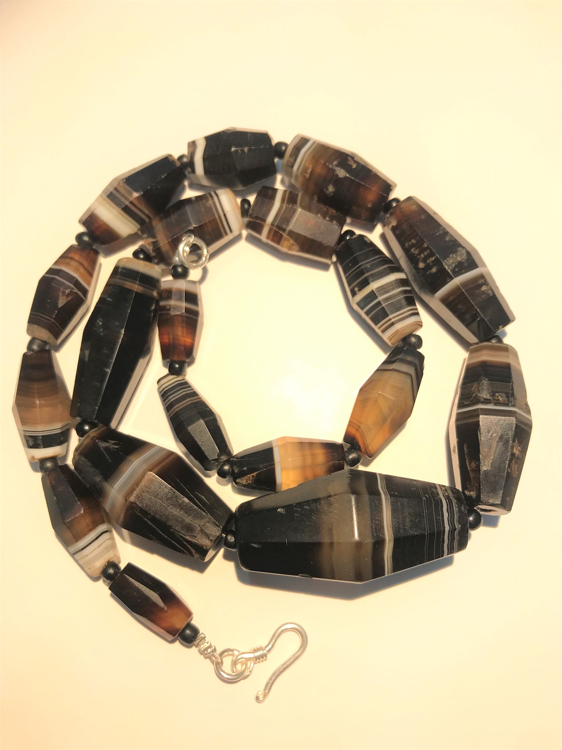 A Beautiful Antiques Banded Agate Necklace Beads - Etsy