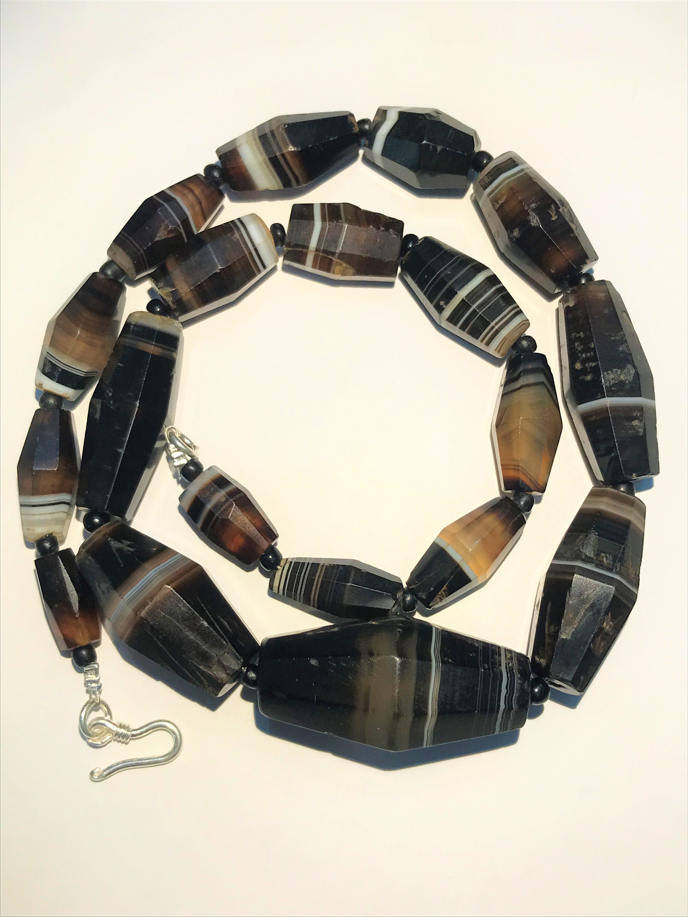 A Beautiful Antiques Banded Agate Necklace Beads - Etsy