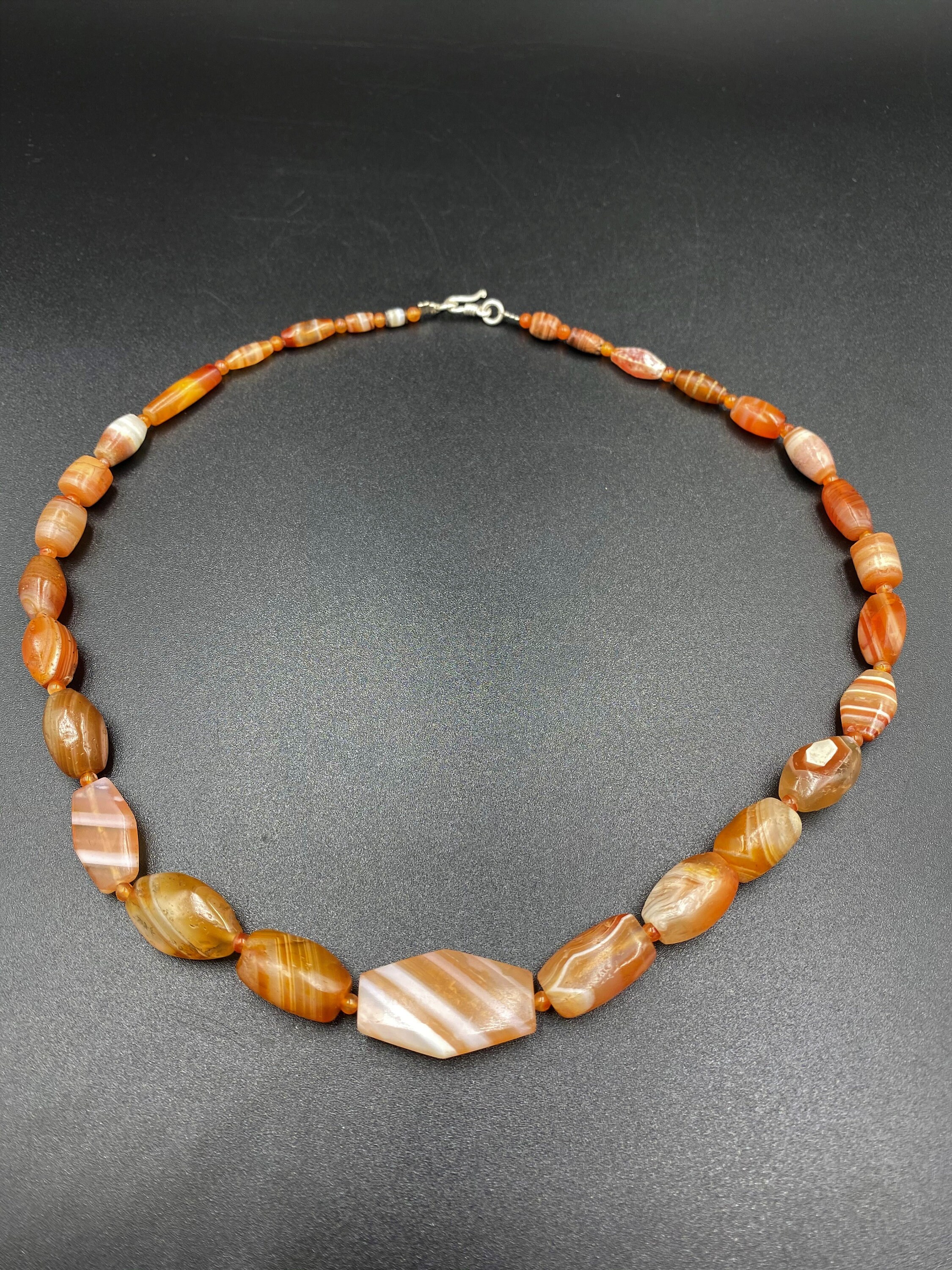 Old Ancient Orange Color Banded Lines Agate Bead From Ancient Greco ...