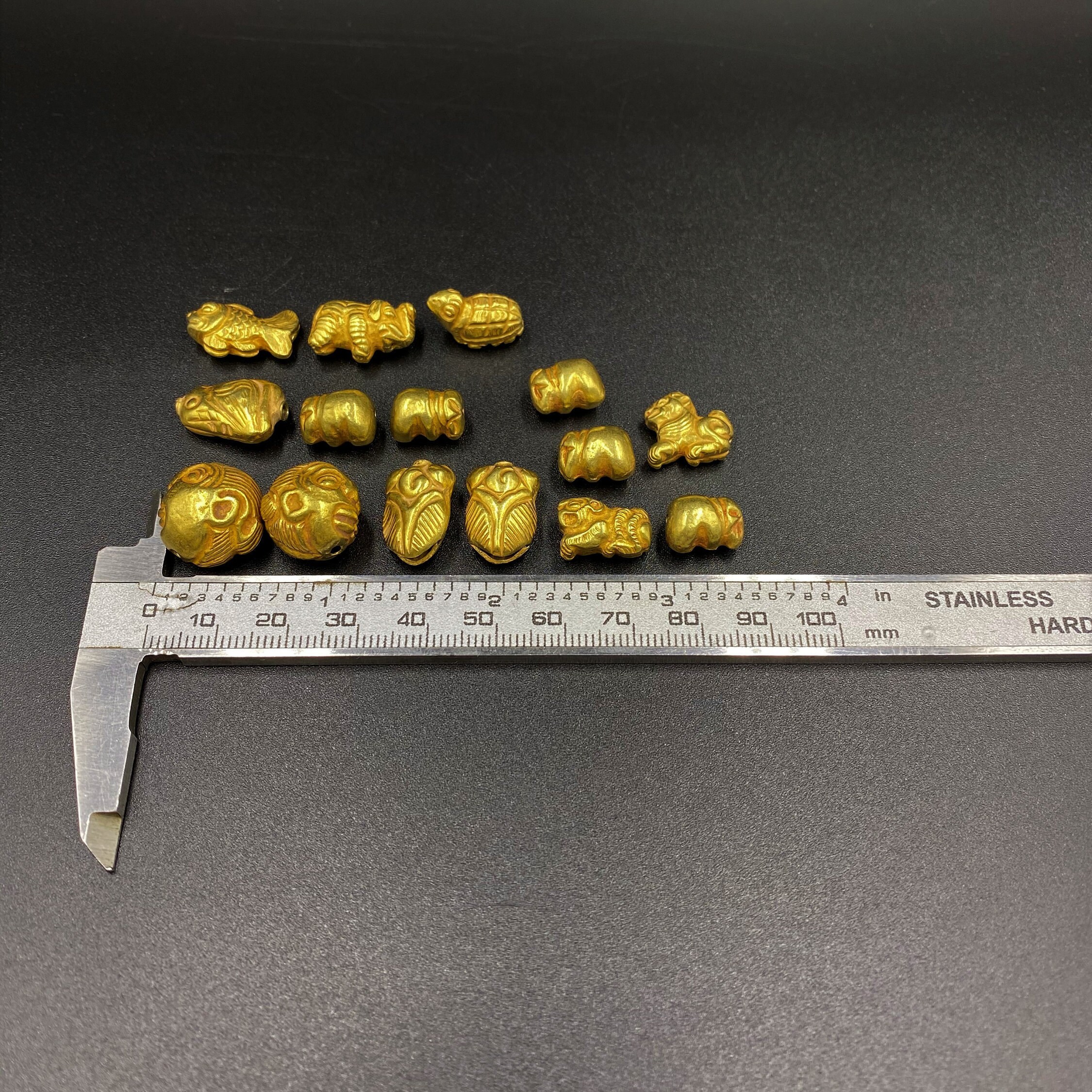 Old Antique Ancient Gold Animals Figures Beads From Pyu Period | Etsy