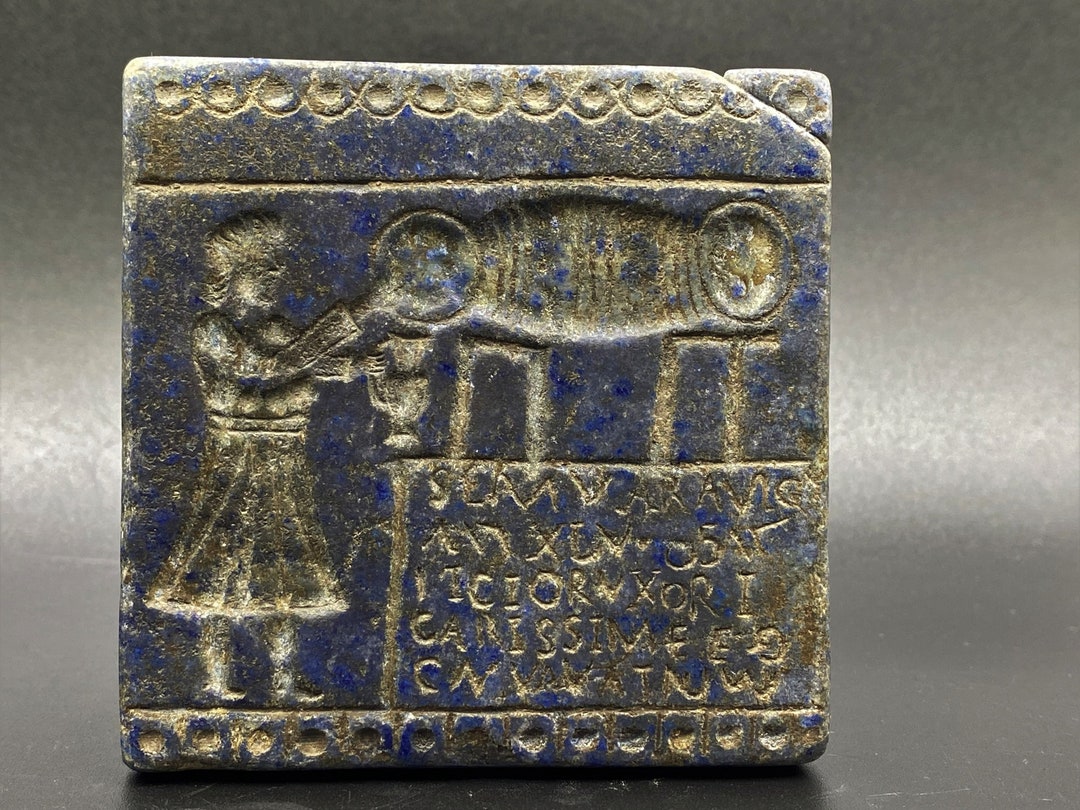 Antique Lapis Engraved Carved Tablet Plank From Ancient Historic ...