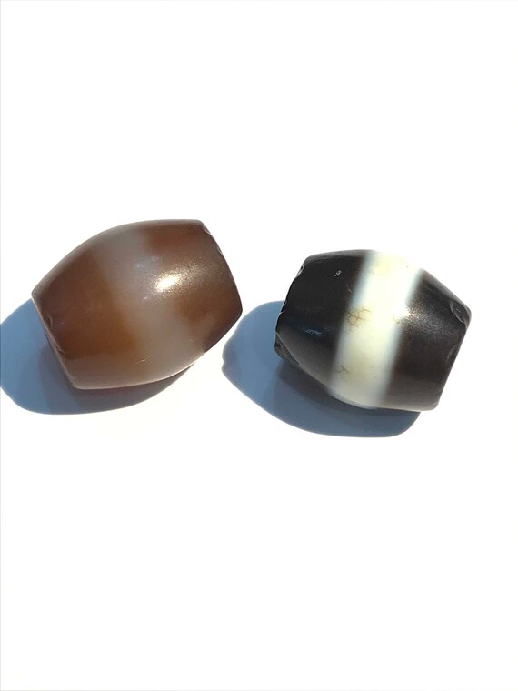 Authentic Ancient Very Rare Tibetan Black & White Chung Dzi | Etsy