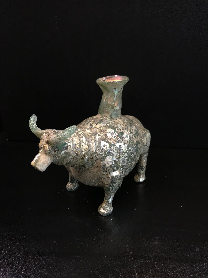 Ancient Roman Glass Perfume Bottle Iridescent Excellent Patina - Etsy