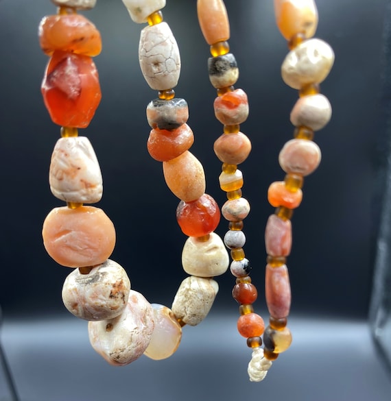 Dzi OLD BEADS Ancient Himalayan Nepalese Tibet Antiqu… - Gem