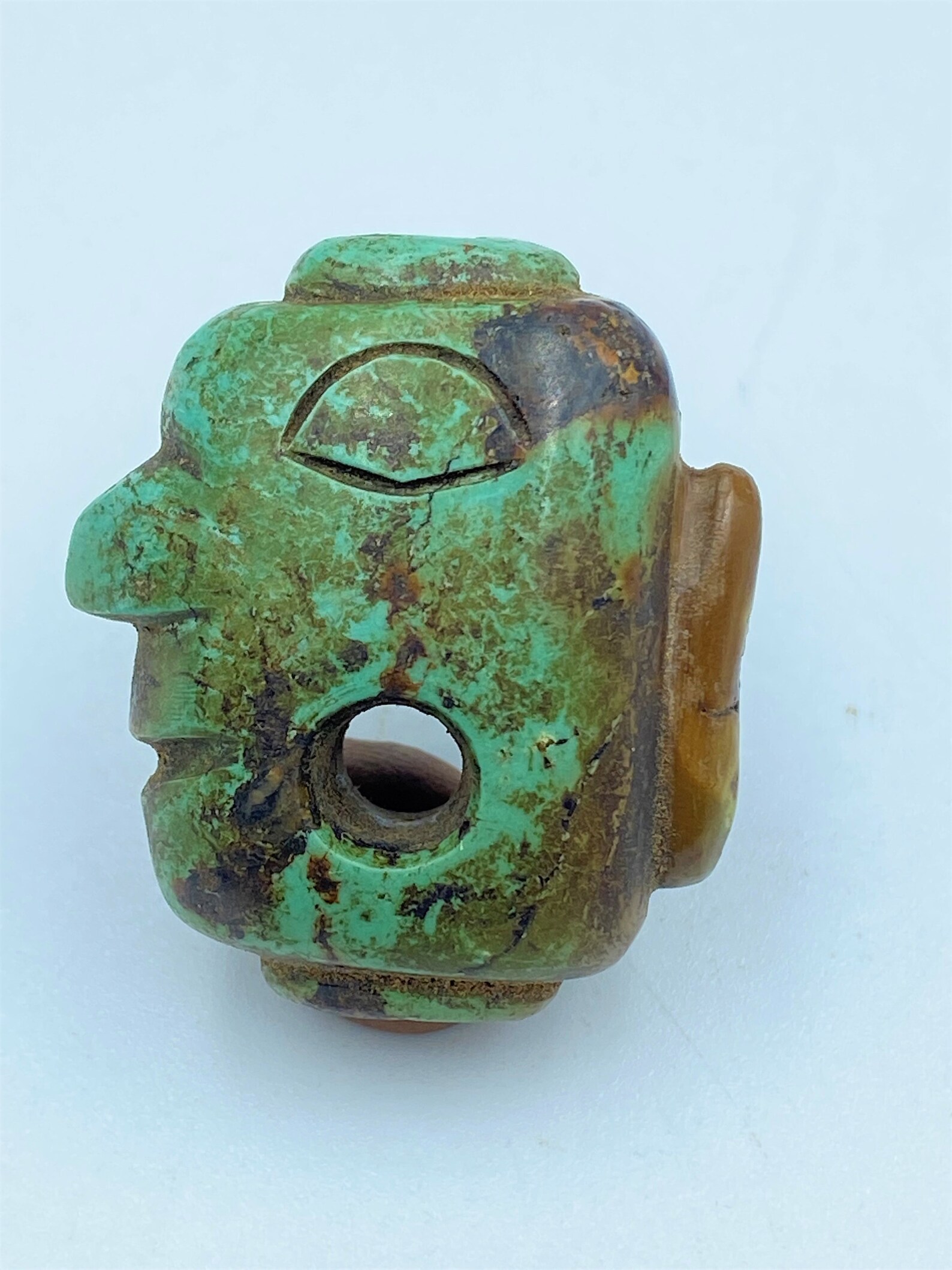 Antique Chine Ming Dynasty Face Figure Carved Turquoise as - Etsy