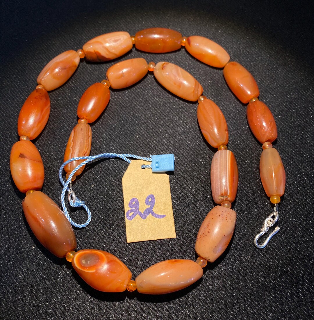 Rare Unique Orange Color Traditional Jewelry Old Carnelian Stone Beads ...