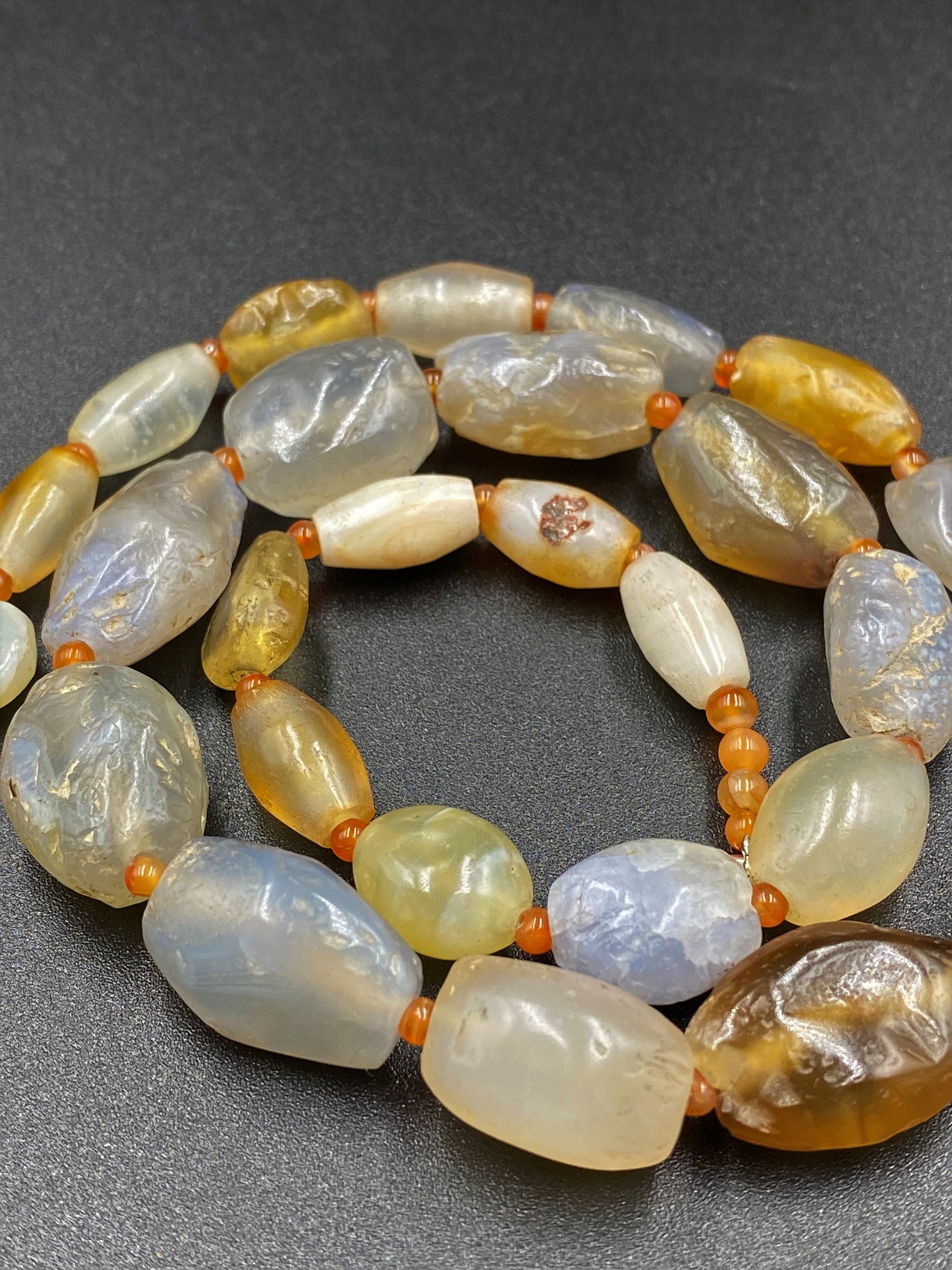 Old Antique Ancient Himalayan Indo Greco Banded Agate Sulimani Beads ...