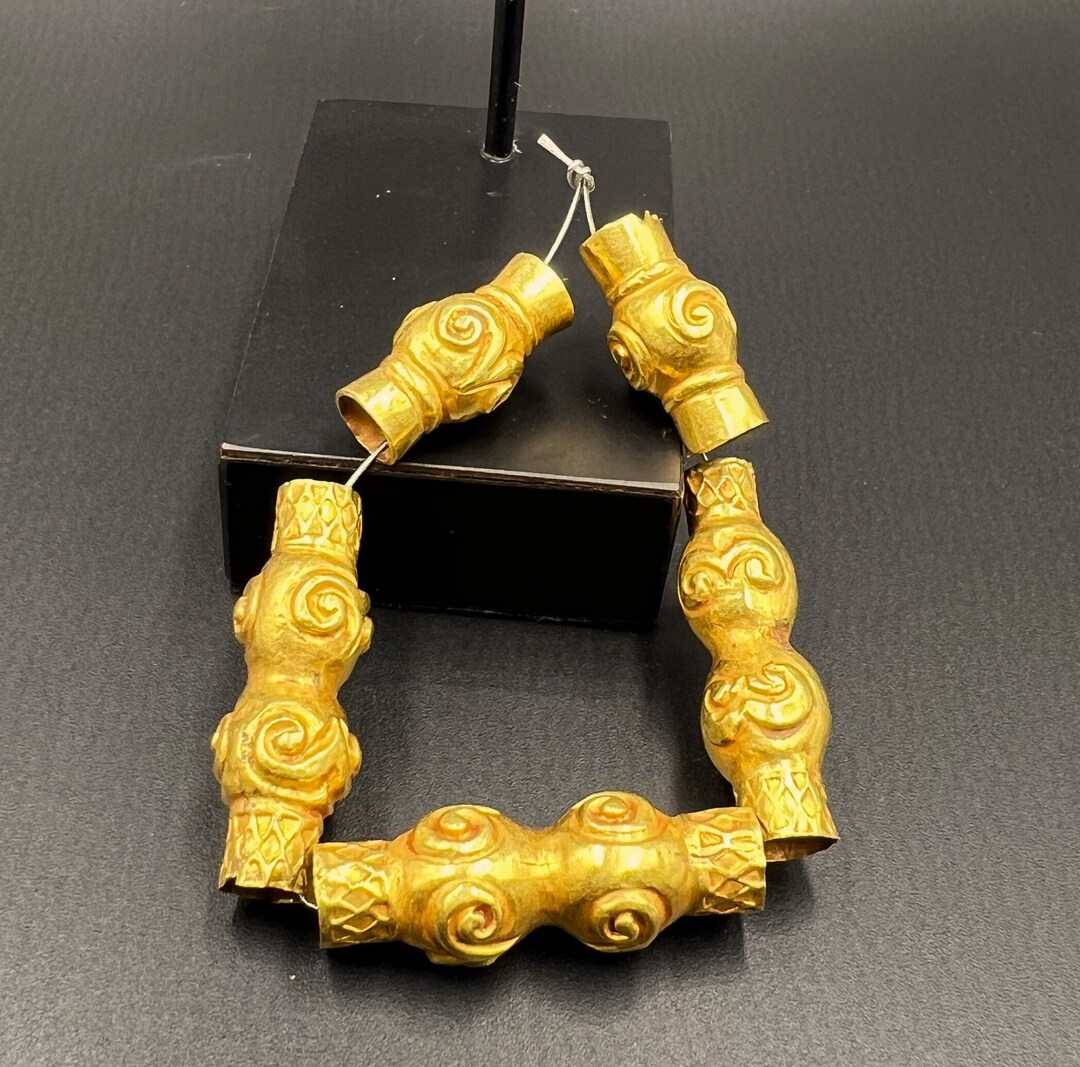 Ancient Chines Zhou Han Dynasty Solid Gold Jewelry Ornaments Necklace ...