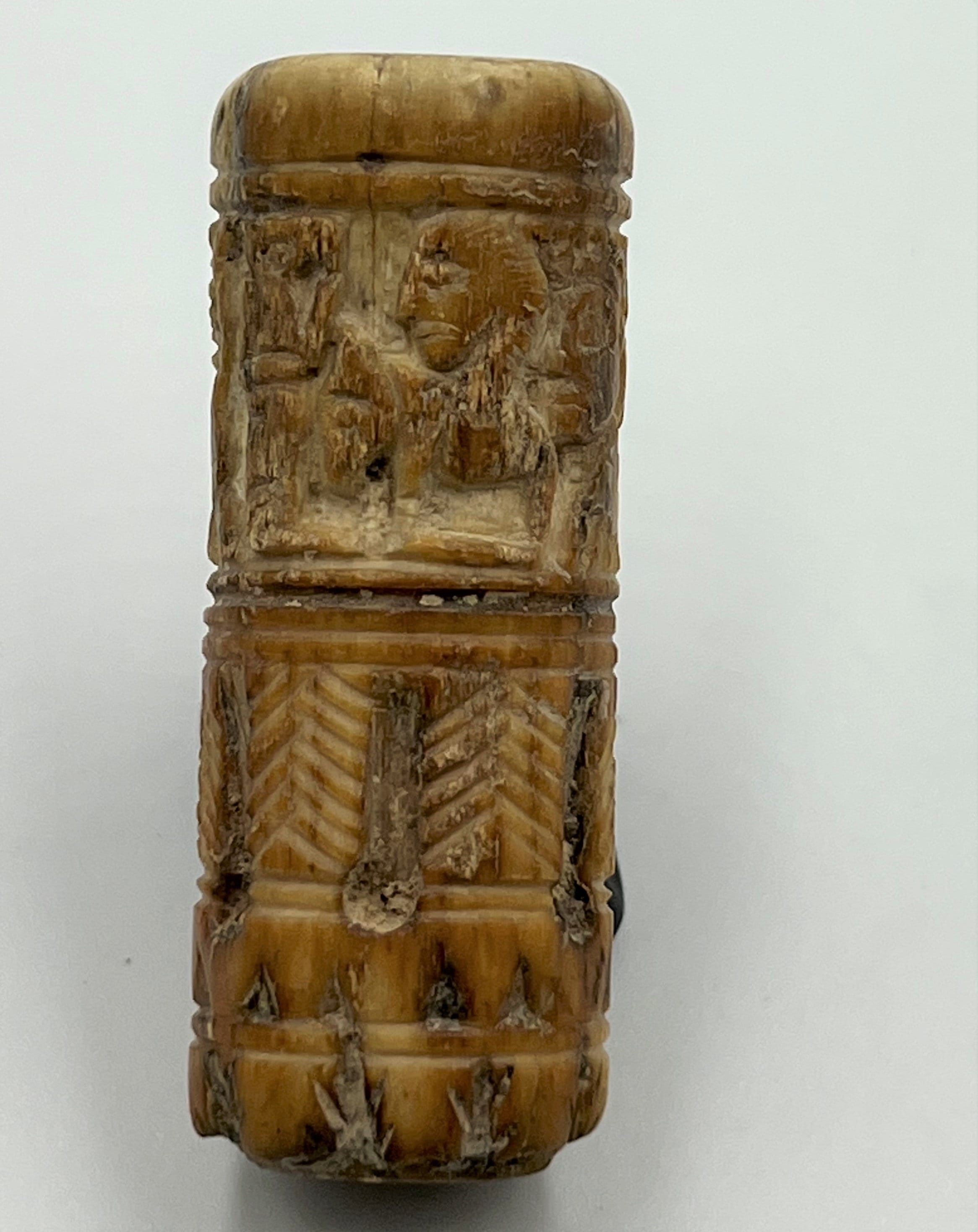 Ancient Roman Sasanian Bactrian Greco Greek Engraved Figure Ornament ...