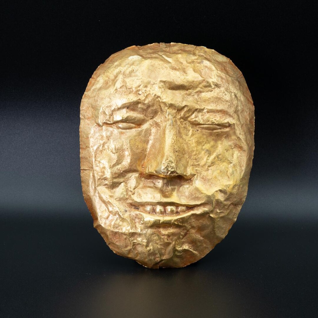 Antique Ancient Bactrian Roman Greek Gold Mask [15 X 20cm, 45gram, 14K ...