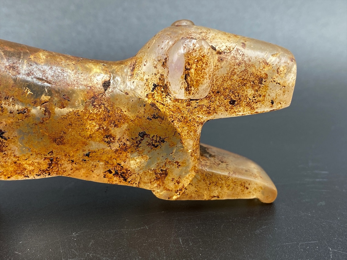 Old Antique Crystals Quartz Tiger Figure From South East Asia - Etsy