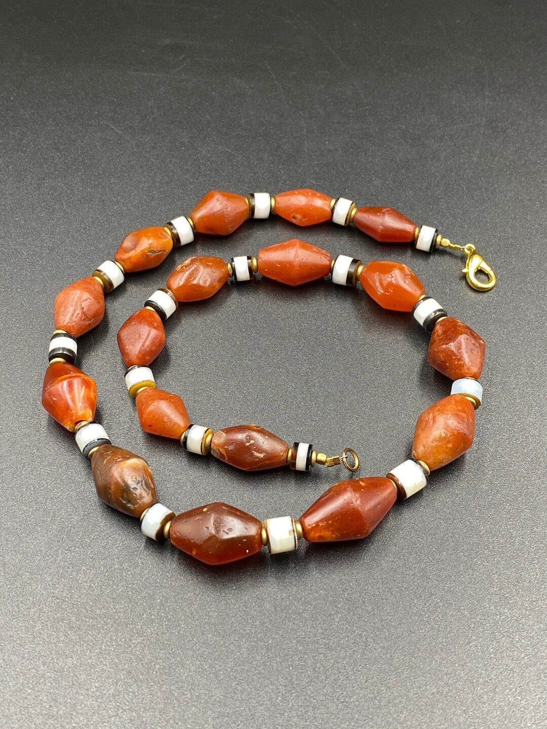 Himalayan Old Beads From Ancient Indo-tibetan Agate Beads - Etsy