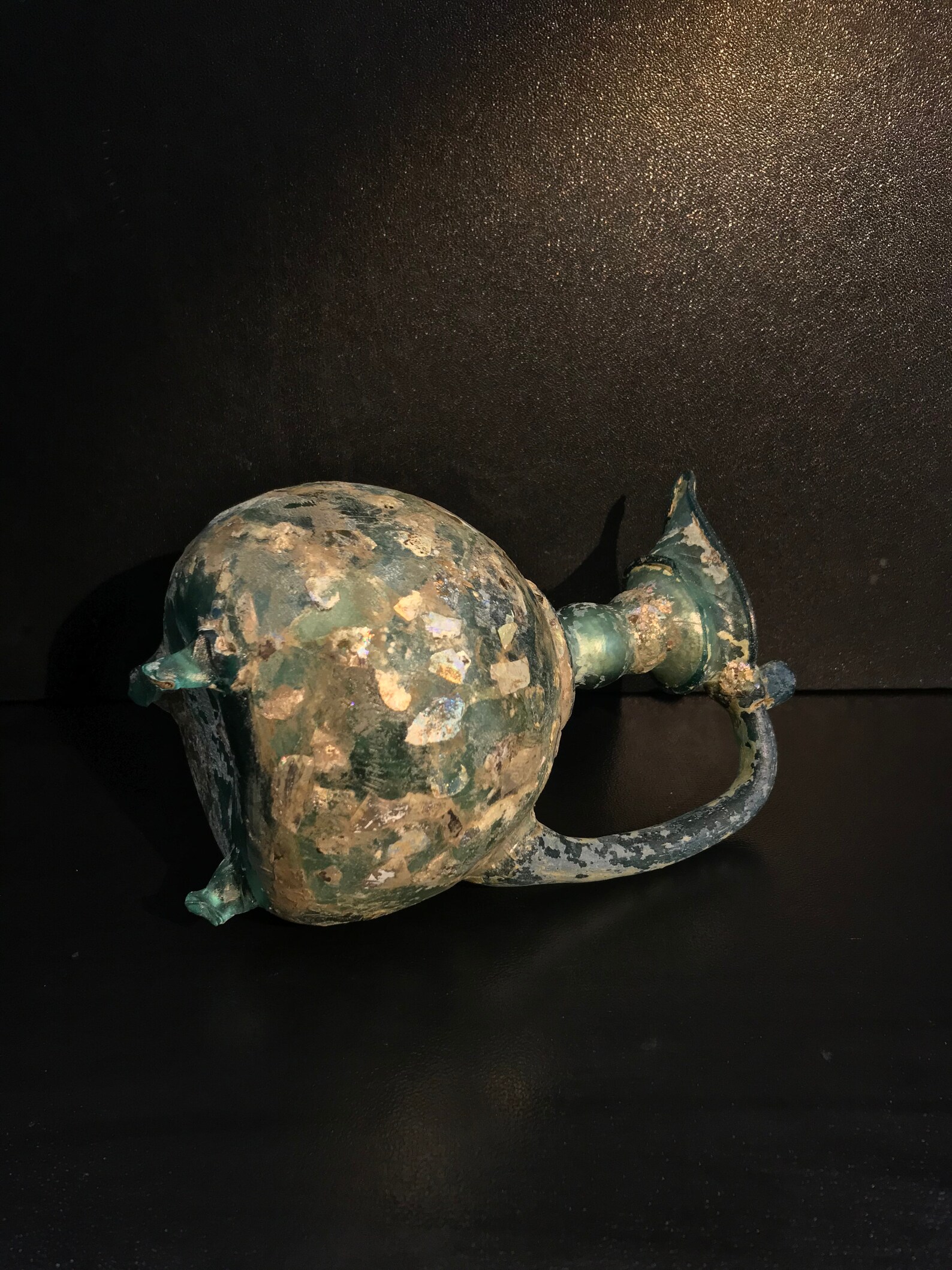 Large Ancient Roman Glass Perfume Bottle Iridescent Excellent Patina ...