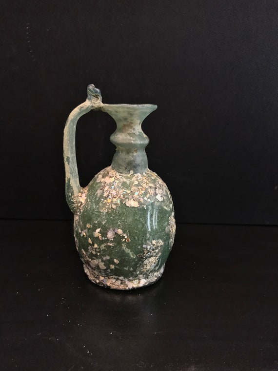 Large Ancient Roman Glass Perfume Bottle Iridescent Excellent - Etsy