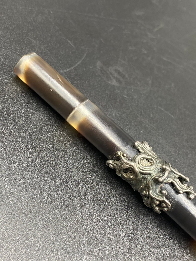 Old Ancient Funan Pre-angkor Banded Black Agate Amulet Prayer - Etsy