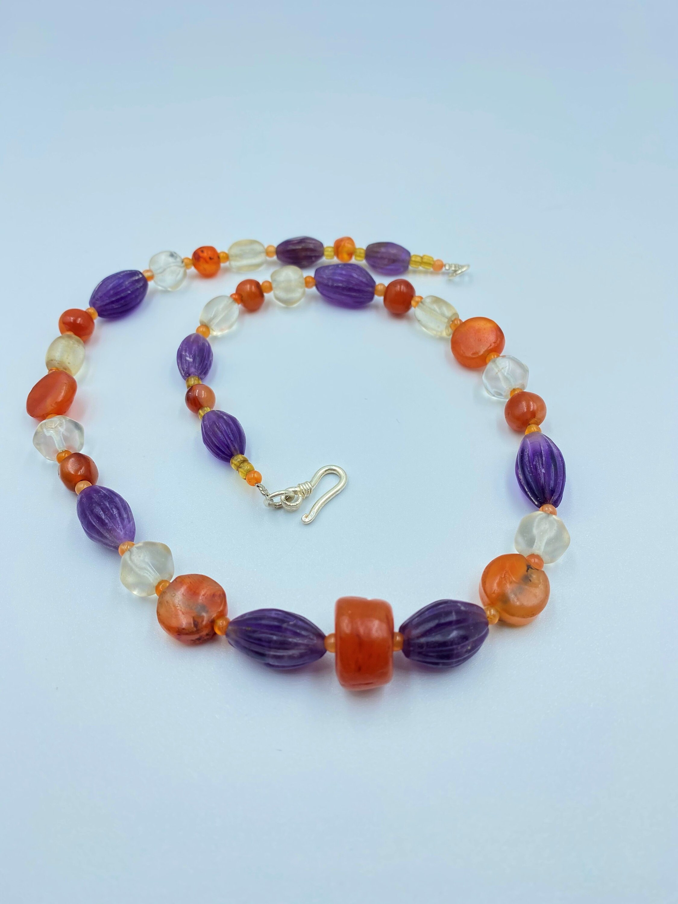 Old Ancient Antique Beads of Crystals and Amethyst From - Etsy