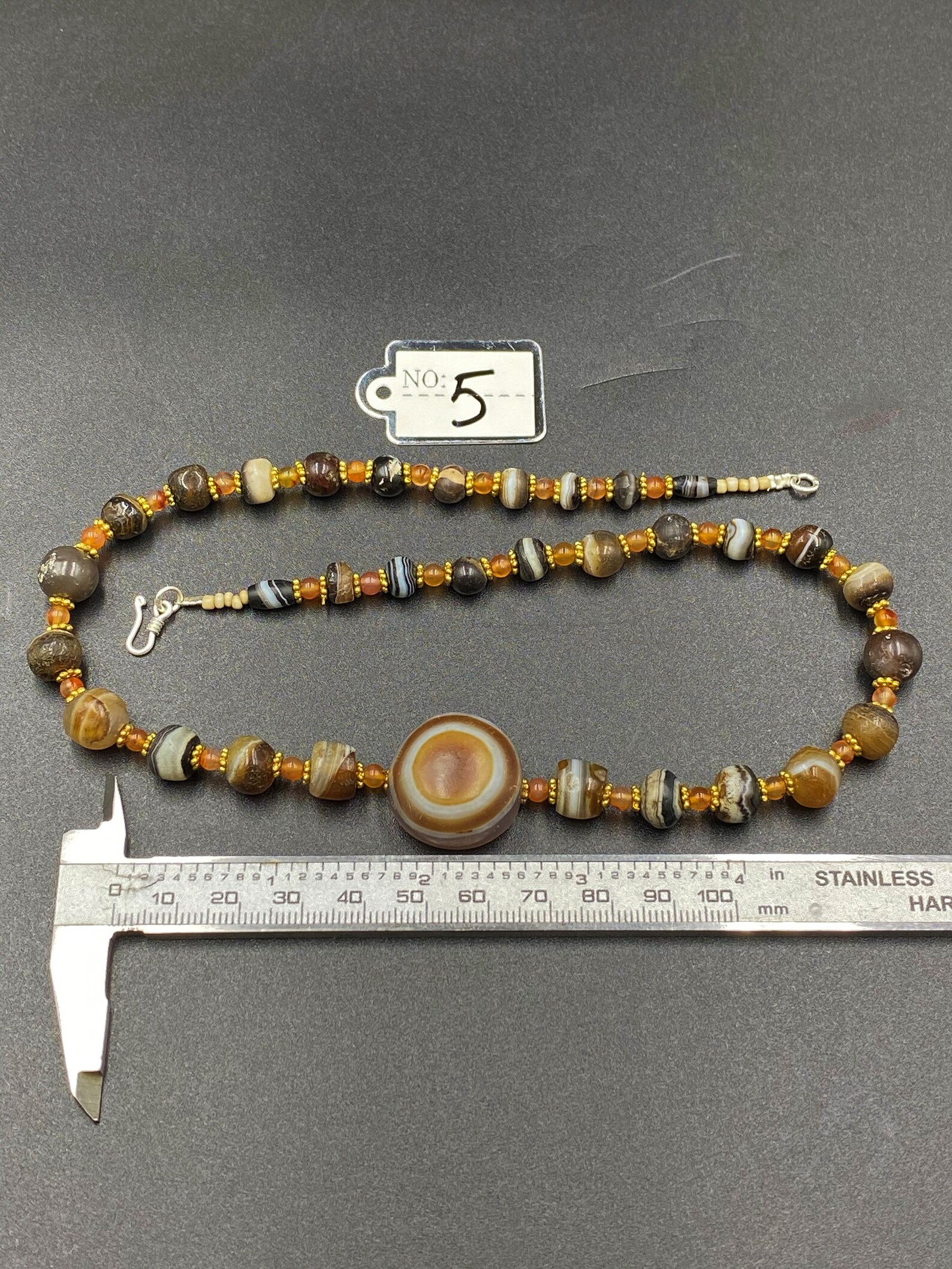 Himalayan Luk Mik and Rami Medicine Beads Mala Old Antique Indo Tibetan ...