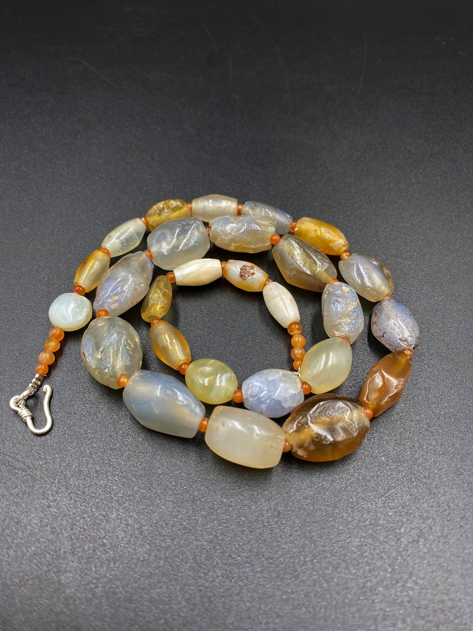 Old Antique Ancient Himalayan Indo Greco Banded Agate Sulimani Beads ...