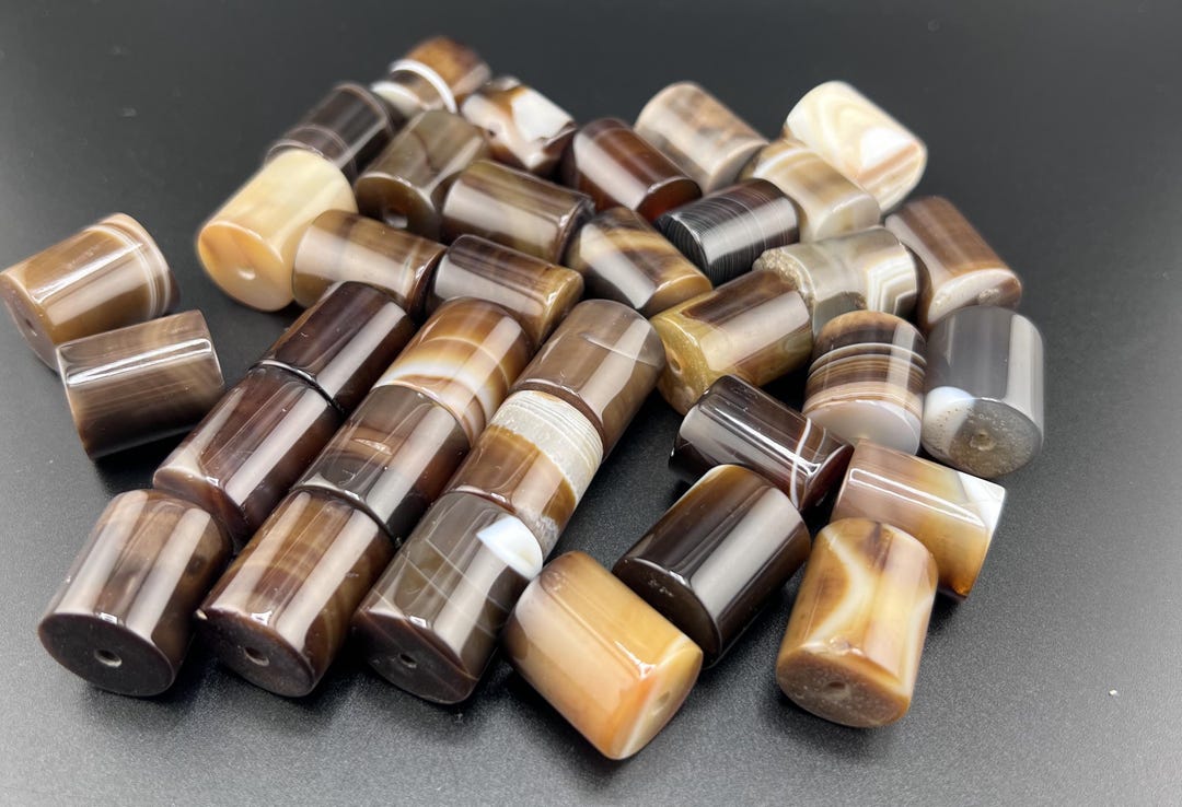 Vintage Antique Banded Agate Nice Shape Late 19th Century Jewelry Beads ...