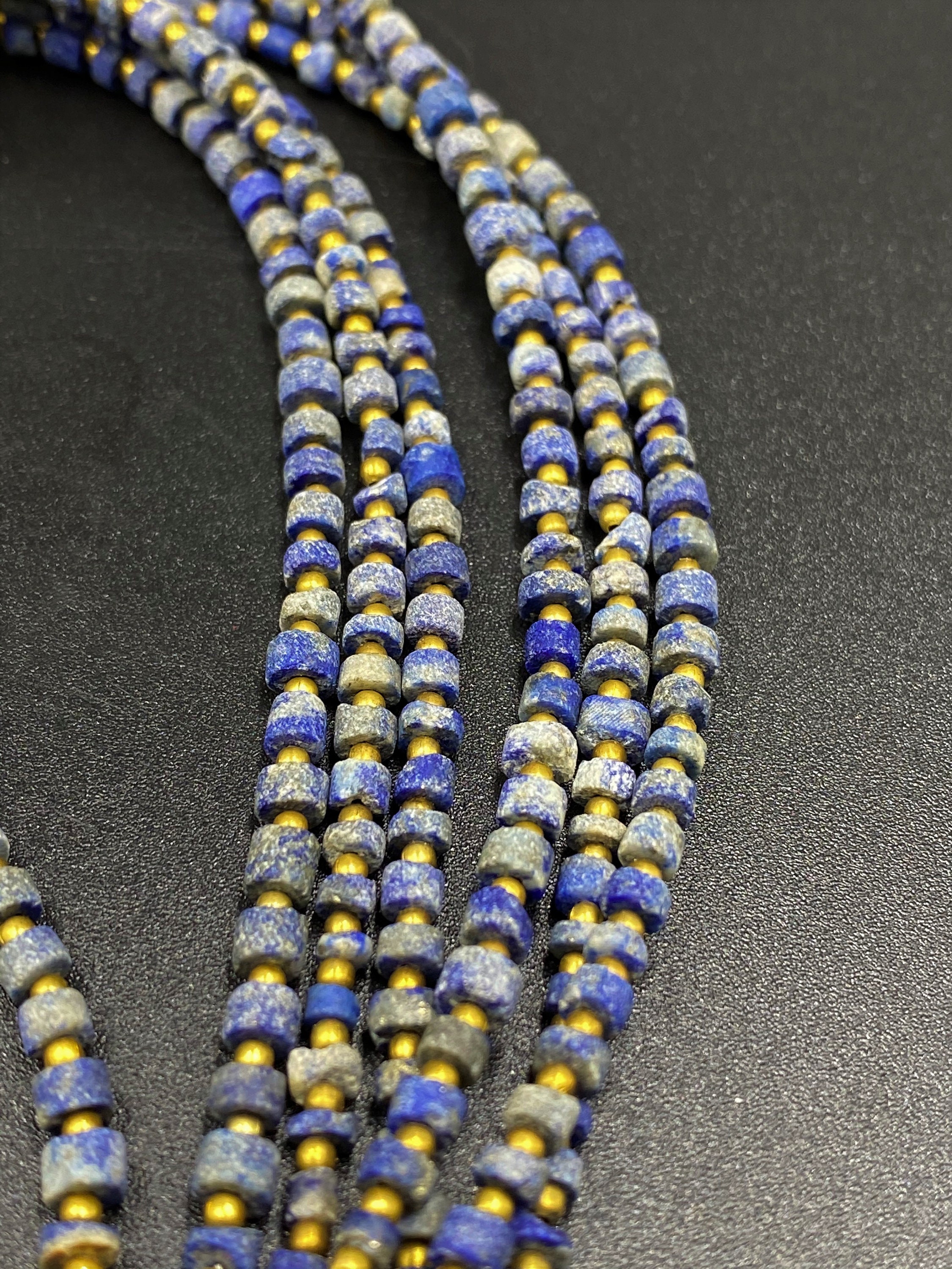 Lot of 3 String of Lapis Lazuli Ancient Beads From Afghanistan - Etsy