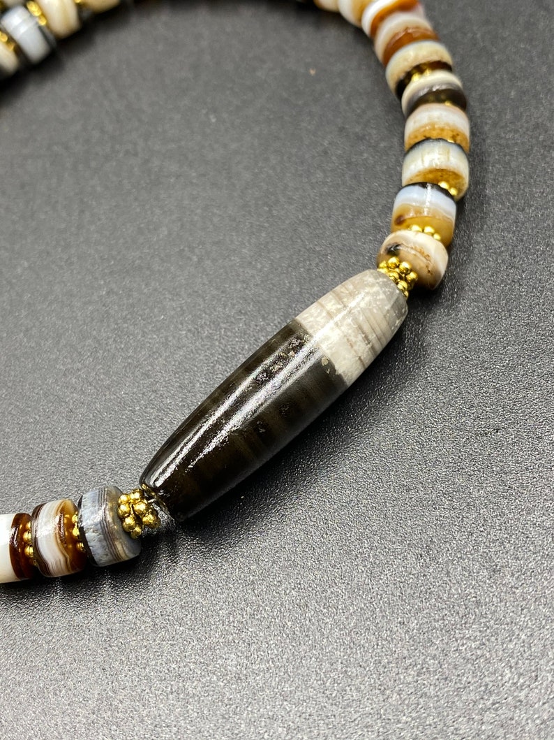 Old Antique Himalayan Ancient Disk Shape Indo Tibetan Banded - Etsy