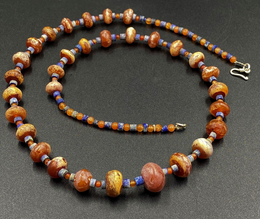 Vintage Antique Jewelry Indus Valley Carnelian Agate Ancient Bronze Age ...
