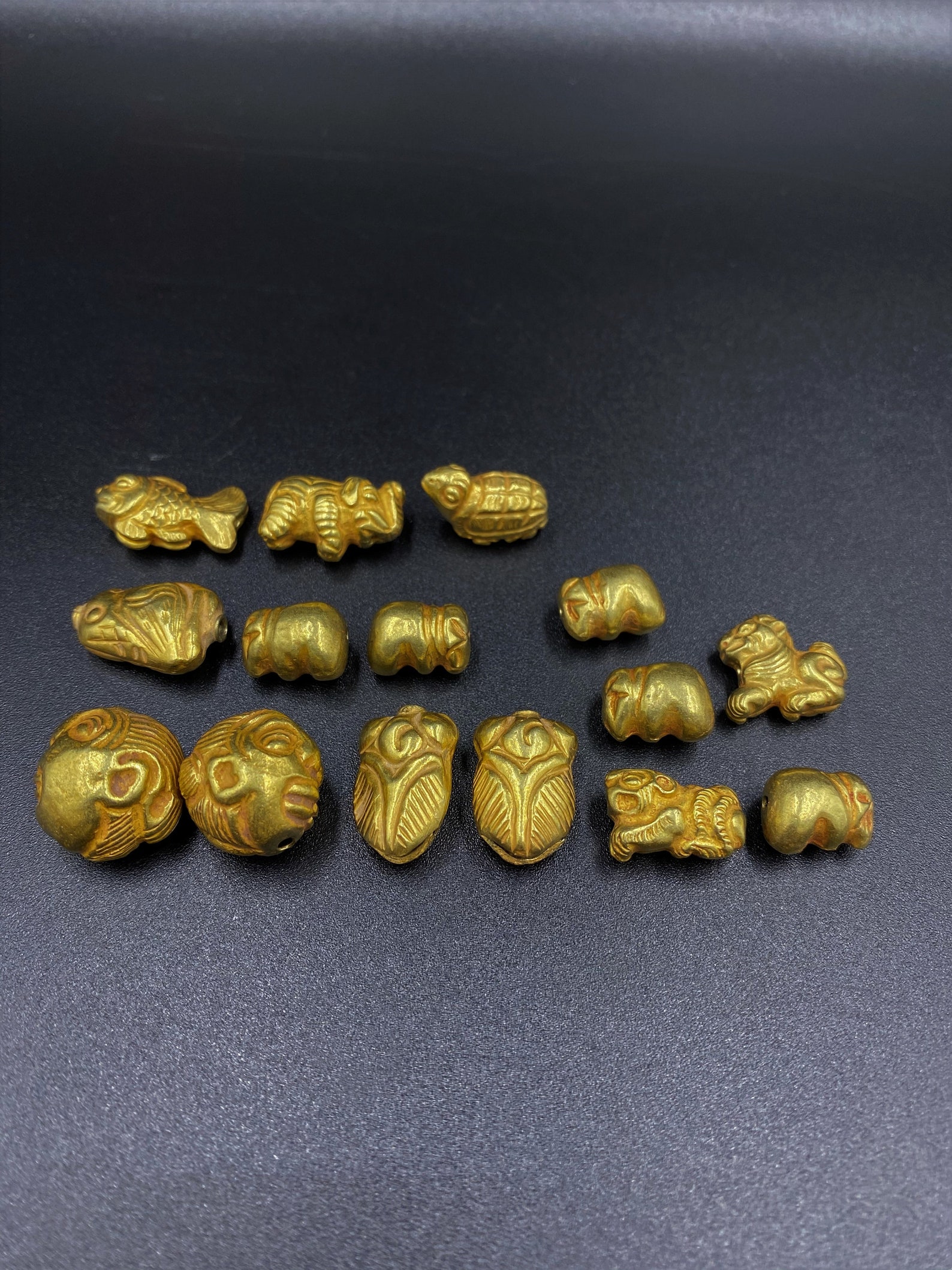 Old Antique Ancient Gold Animals Figures Beads From Pyu Period | Etsy