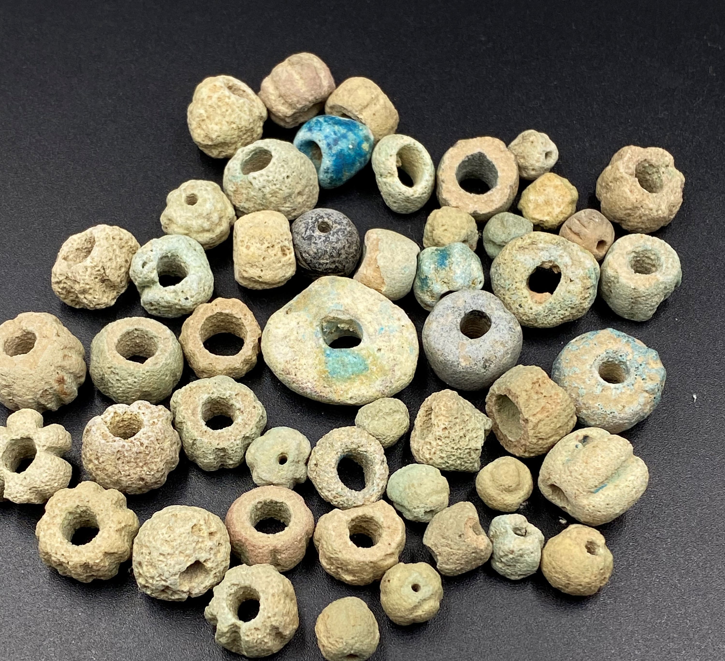 Vintage Antique Middle Eastern Faience Jewelry Old Beads - Etsy