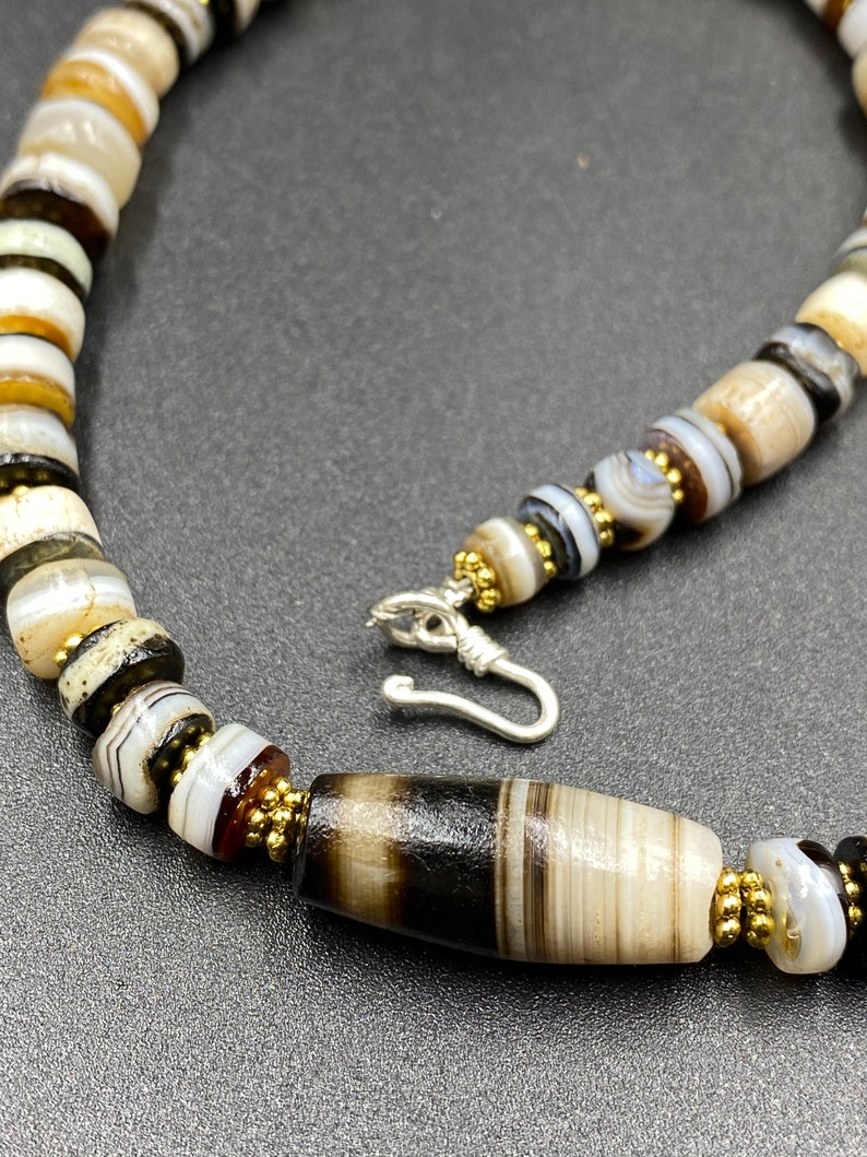 Old Antique Himalayan Ancient Disk Shape Indo Tibetan Banded - Etsy