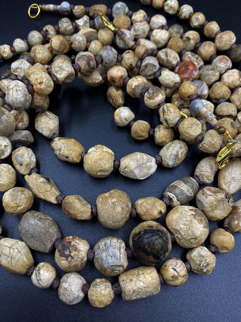 Old Himalayan Bronze Age Banded Burned Agate Beads Ancient | Etsy