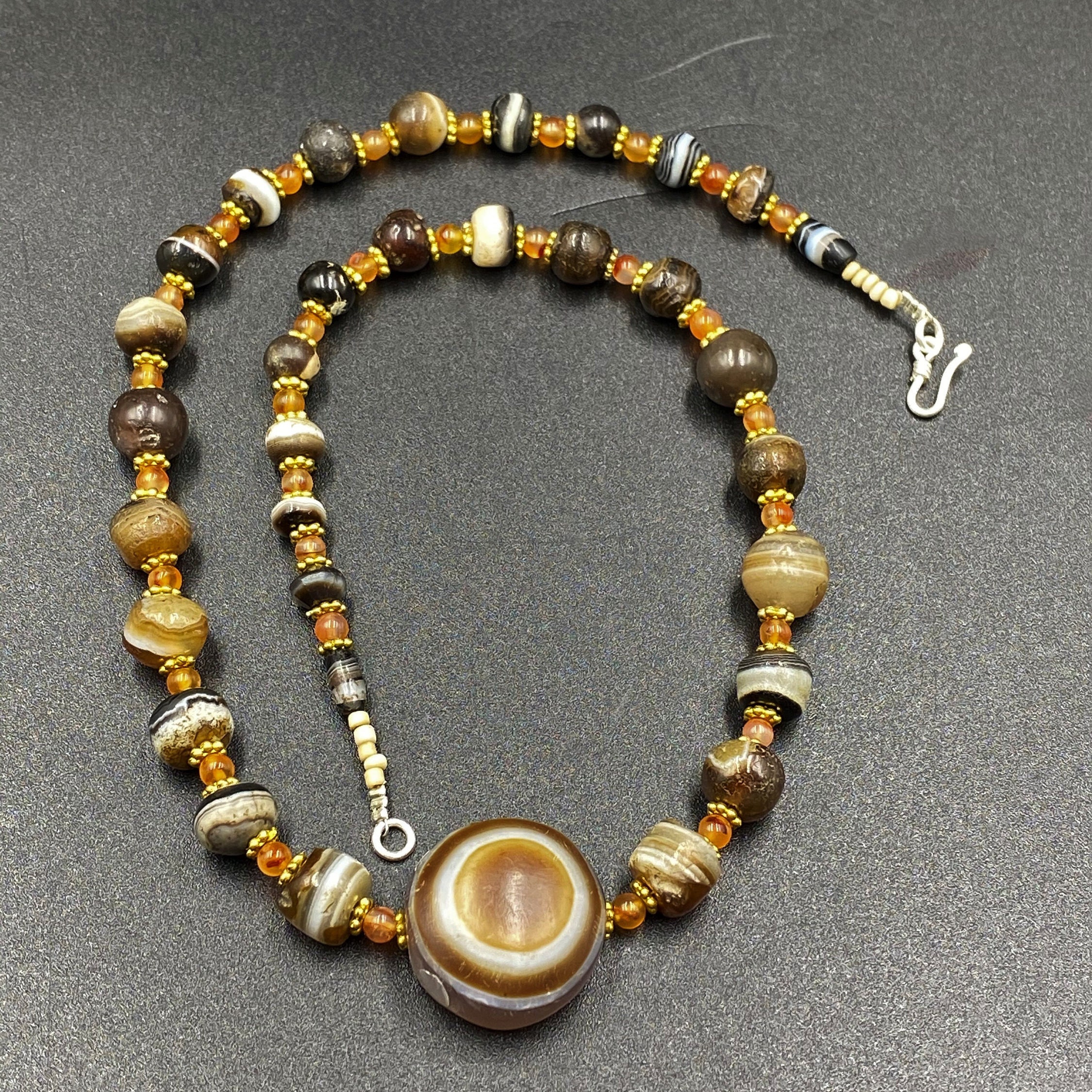 Himalayan Luk Mik and Rami Medicine Beads Mala Old Antique Indo Tibetan ...