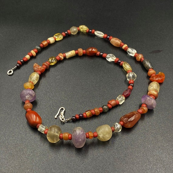 Vintage Antique Gems Jewelry Old Agate Crystals Bead… - Gem