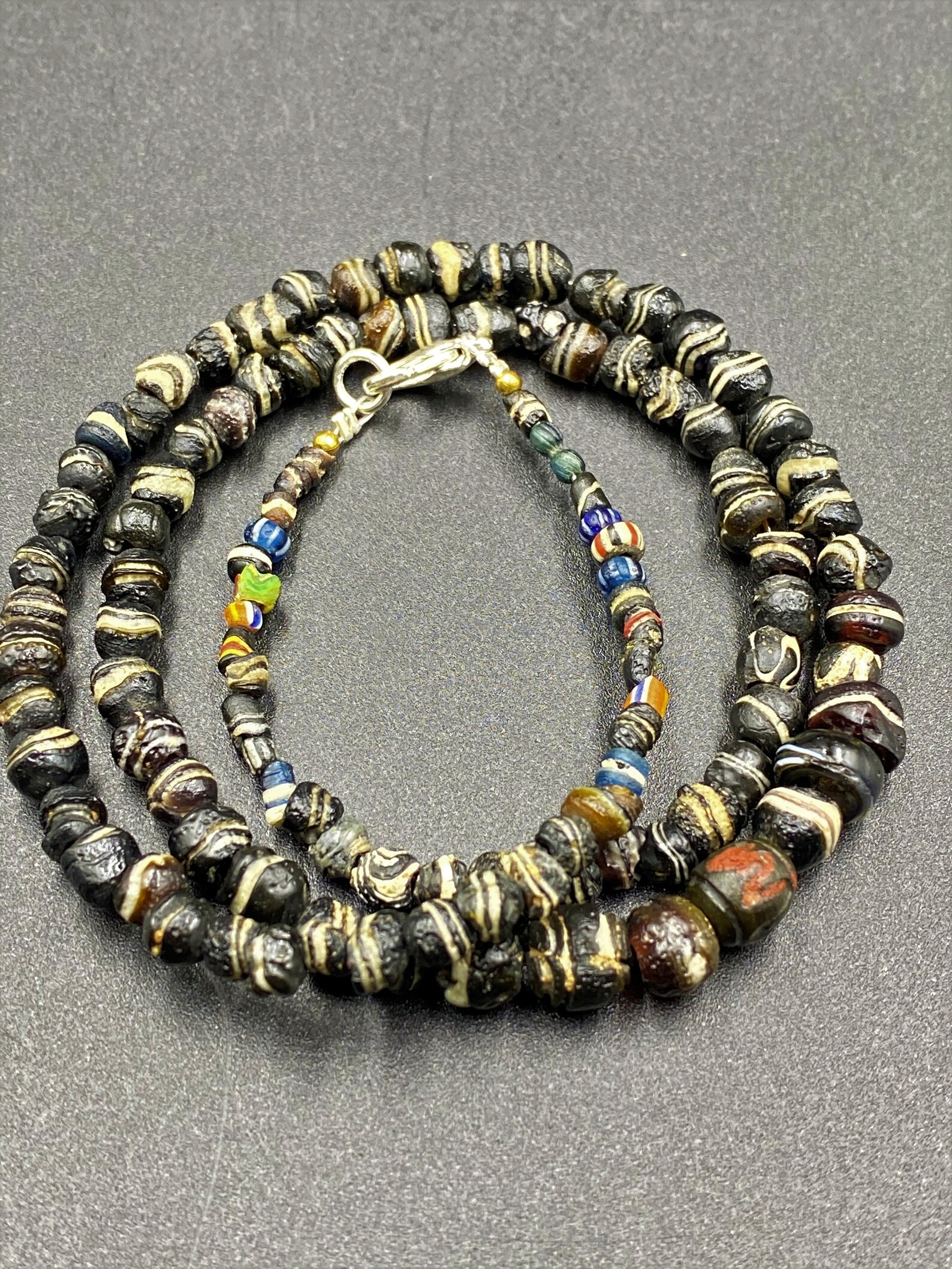 Old Jewelry Trade Cultural Gabri Beads of Glass Necklace From - Etsy
