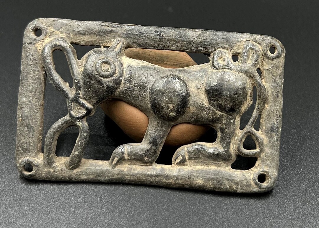 Ancient Chines Mongolian Ordos Bronze Cloths Decorated Belt Buckle 5th ...