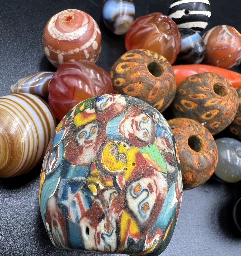 Zee Himalaya Dzi Asian Nepali Culture Carnelian Glass Agate Stone ...