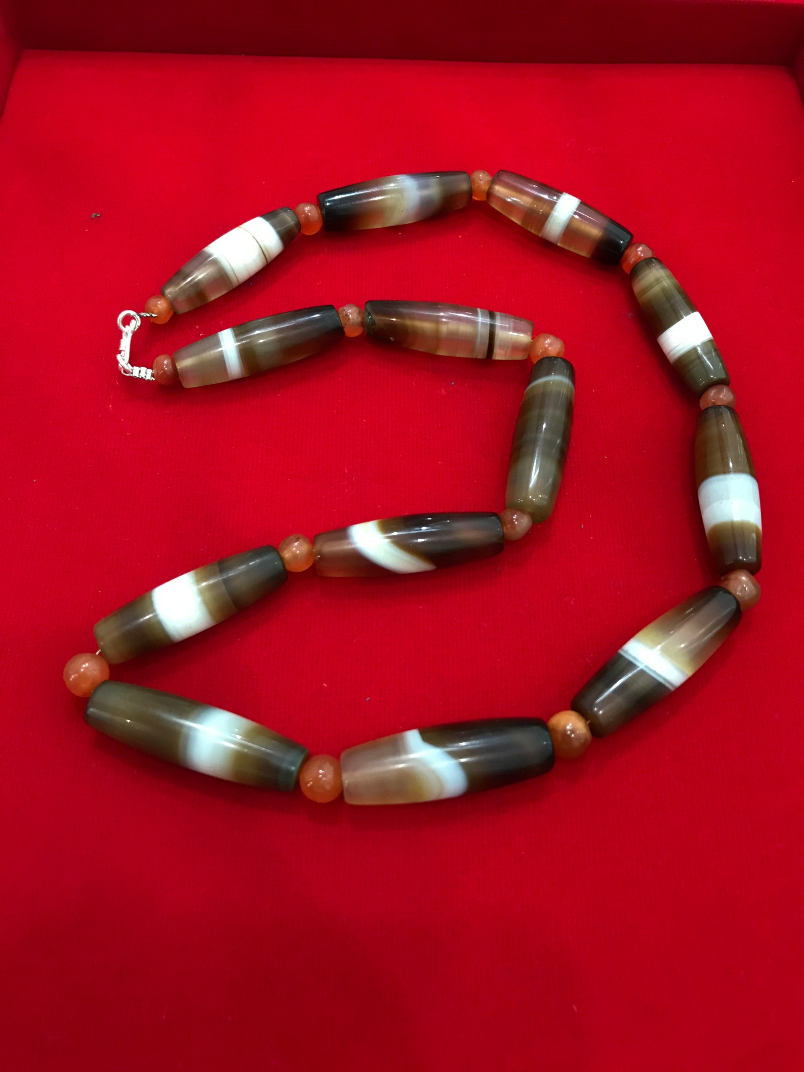 A beautiful Pre Ankor banded agate beads necklace from | Etsy