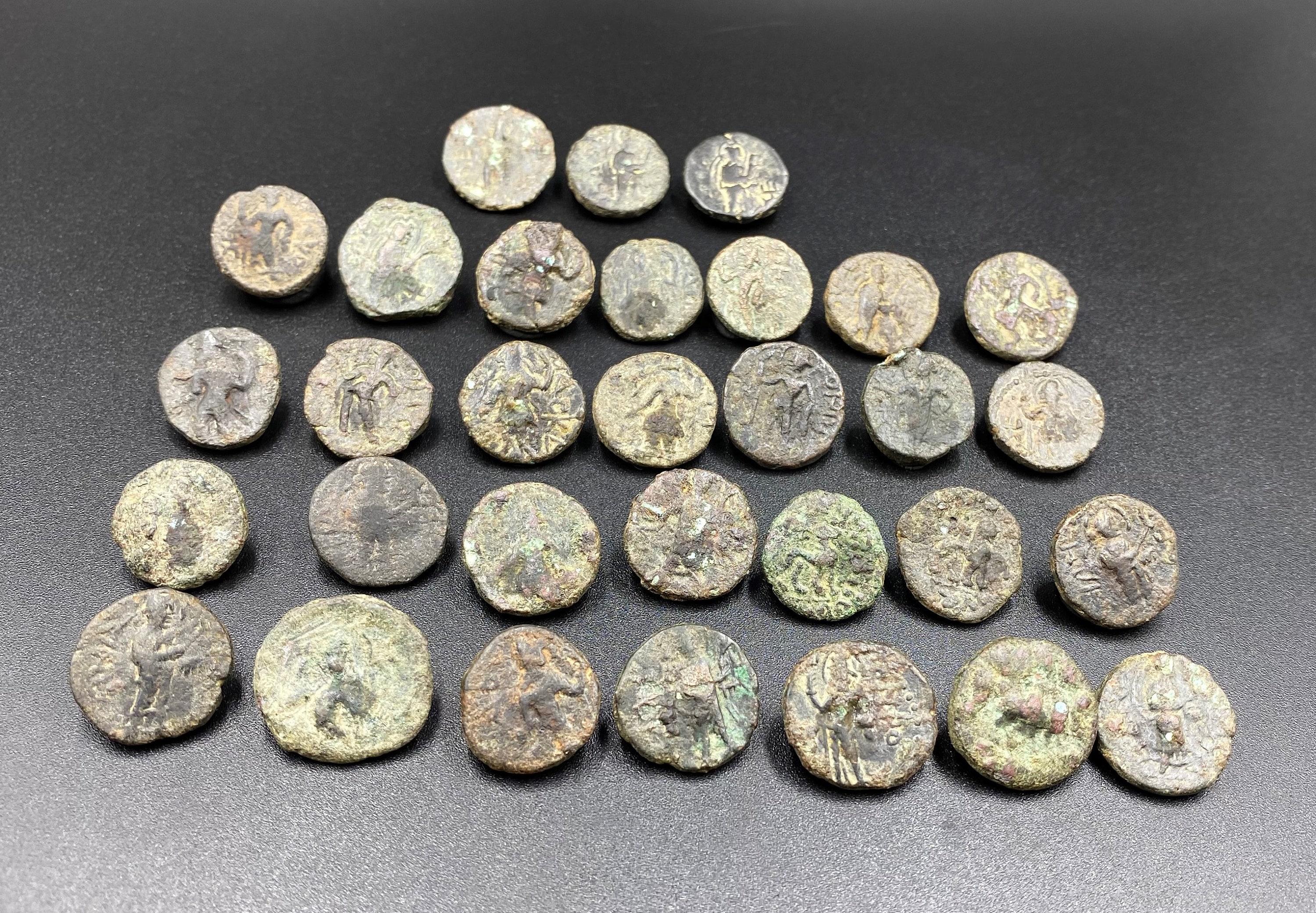 31 Old Ancient Antique Bronze Indo Greco Greek's Kushan Kanishka Coins ...