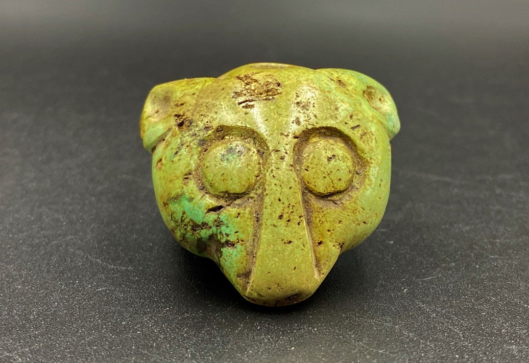 Ancient Chines Han Dynasty Turquoise Bead Pendant Engrave Wild Tiger ...