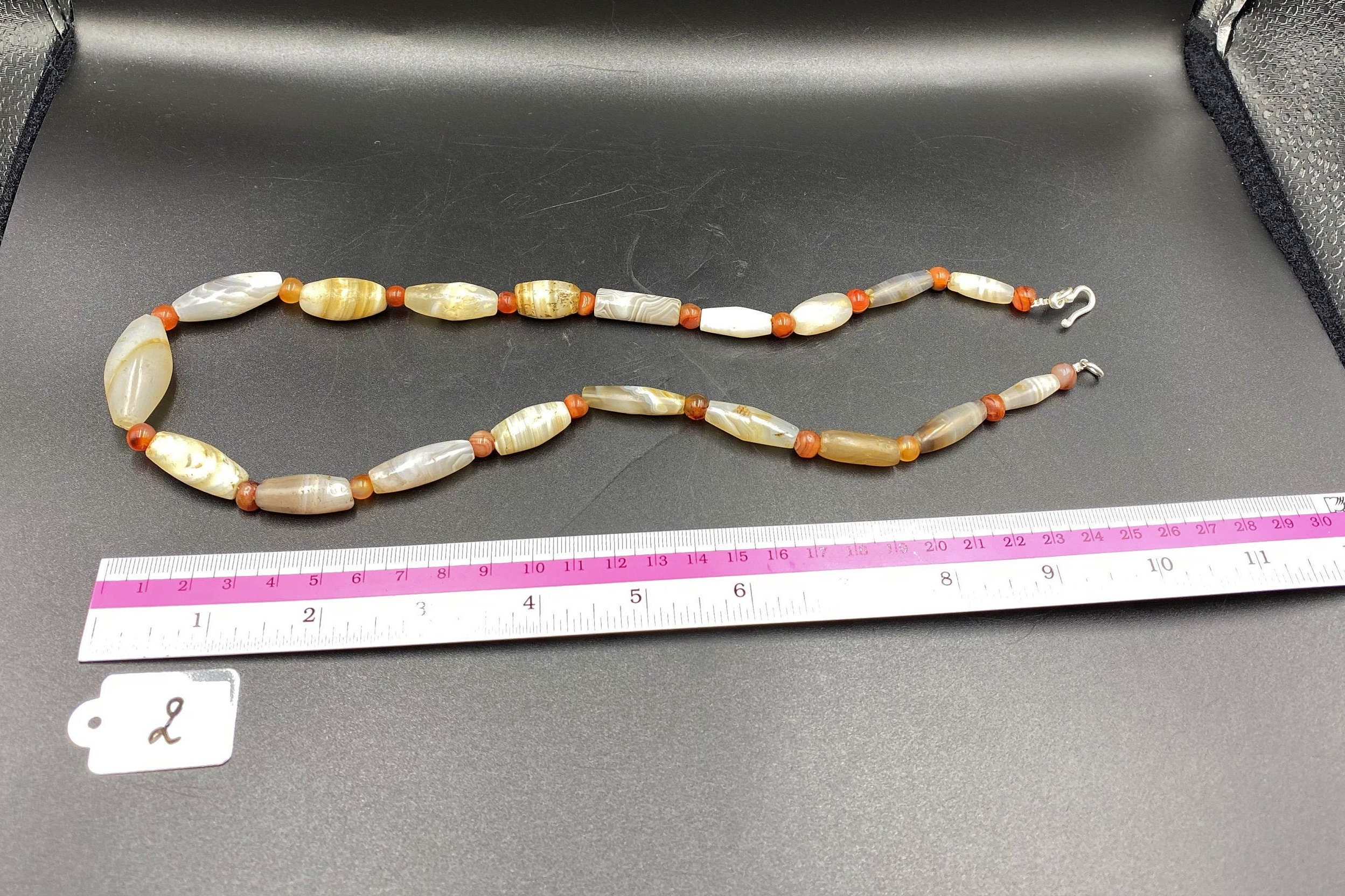 Old Ancient Antique Old Banded Agate Beads Necklace - Etsy