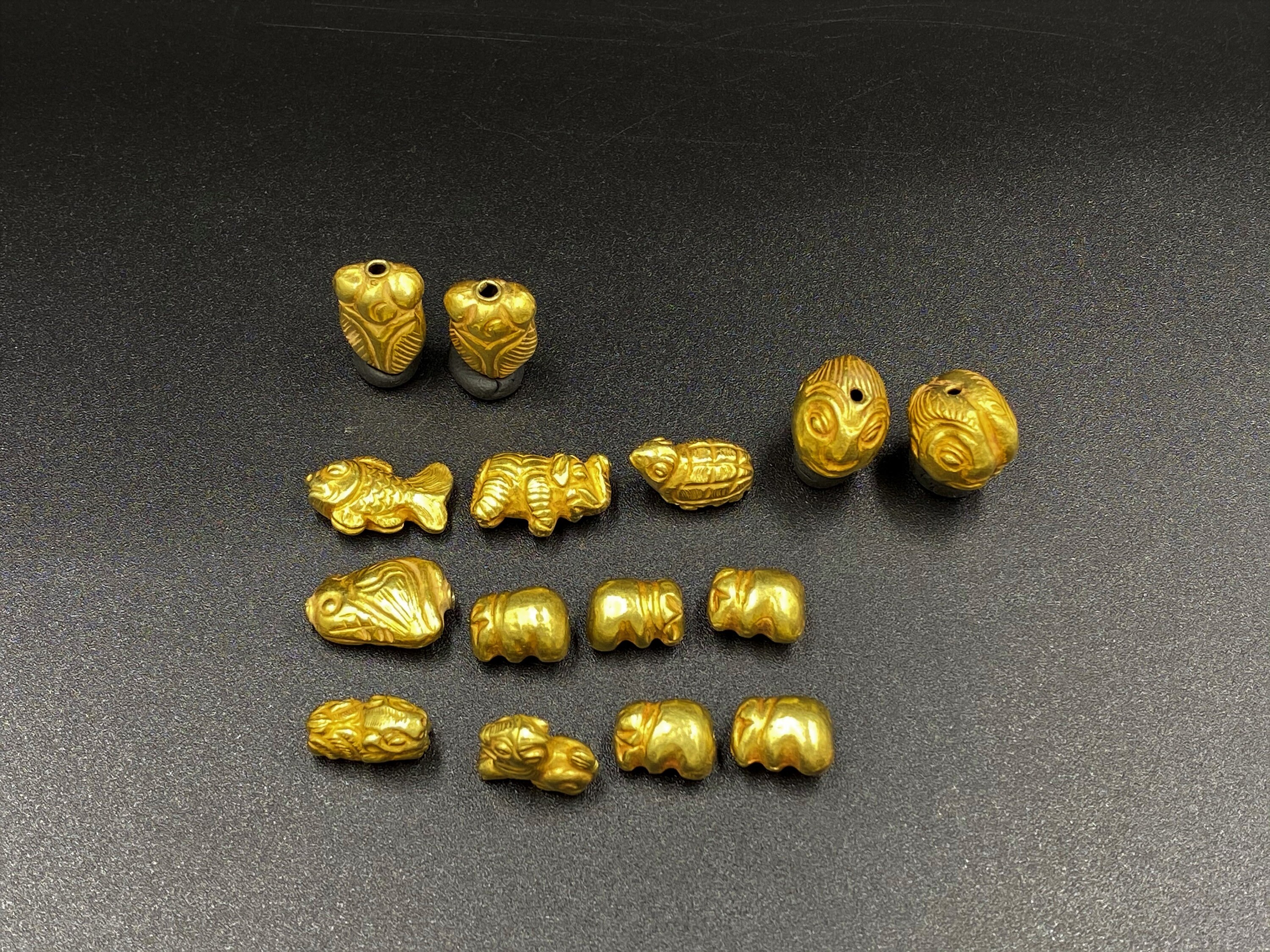 Old Antique Ancient Gold Animals Figures Beads From Pyu Period | Etsy