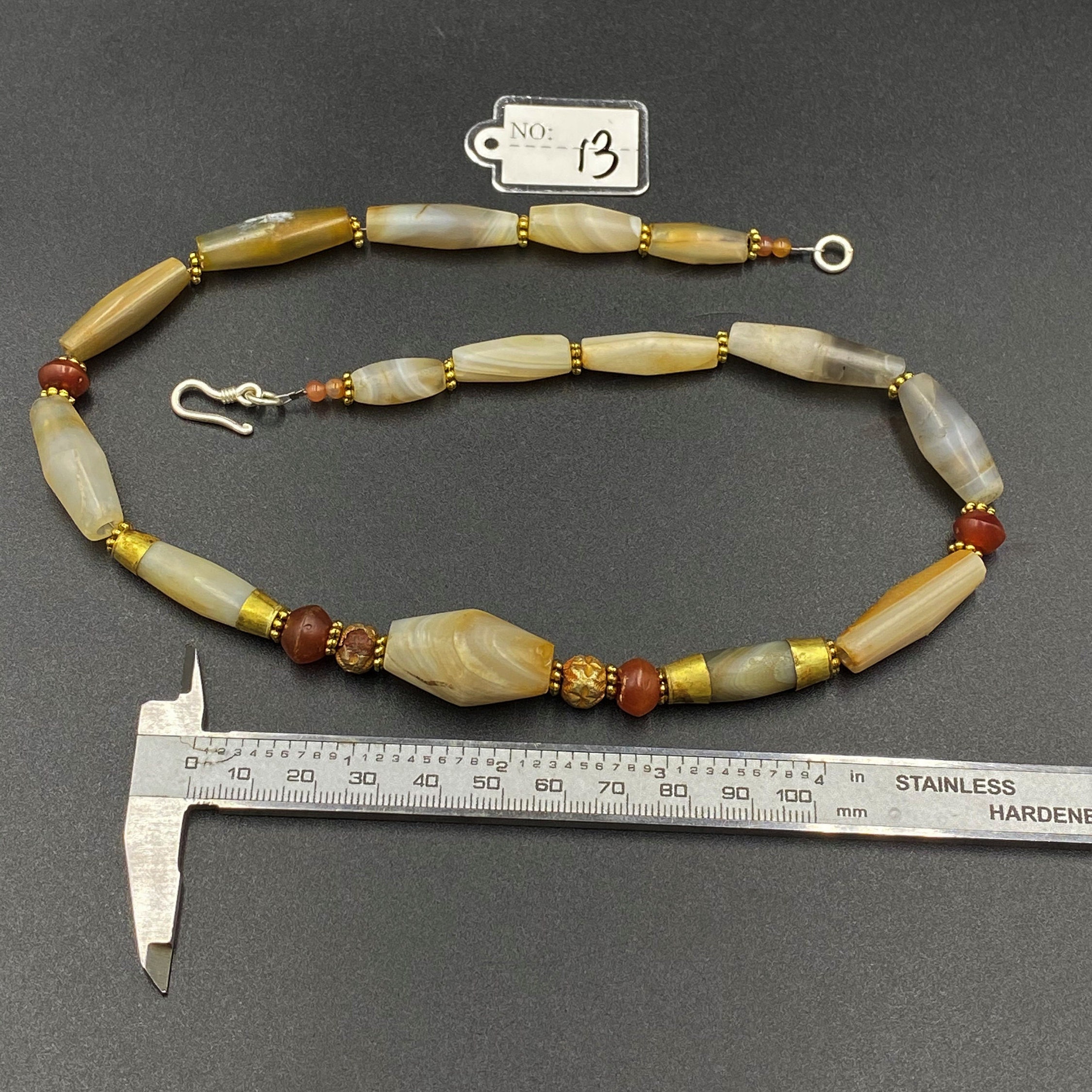 Old Antique Indo Greco Bactrian Agate Carnelian Beads Mala Circa 256 BC ...