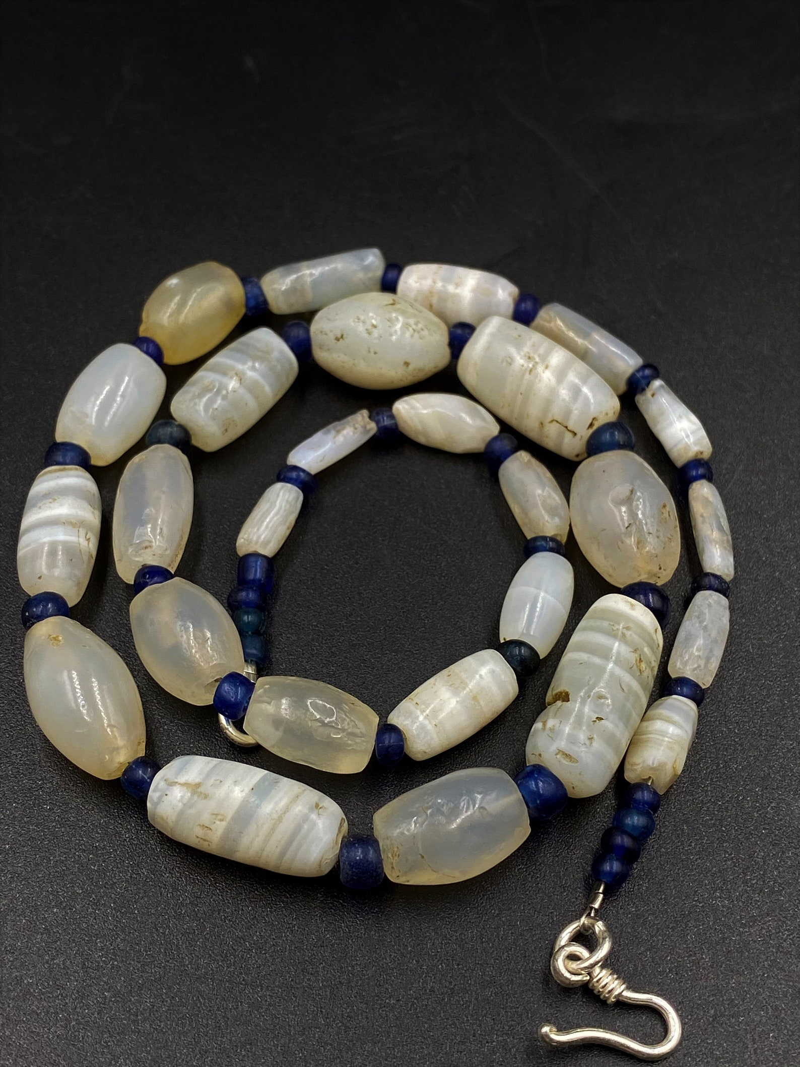 Old Ancient Antique Old Banded Agate Beads Necklace - Etsy