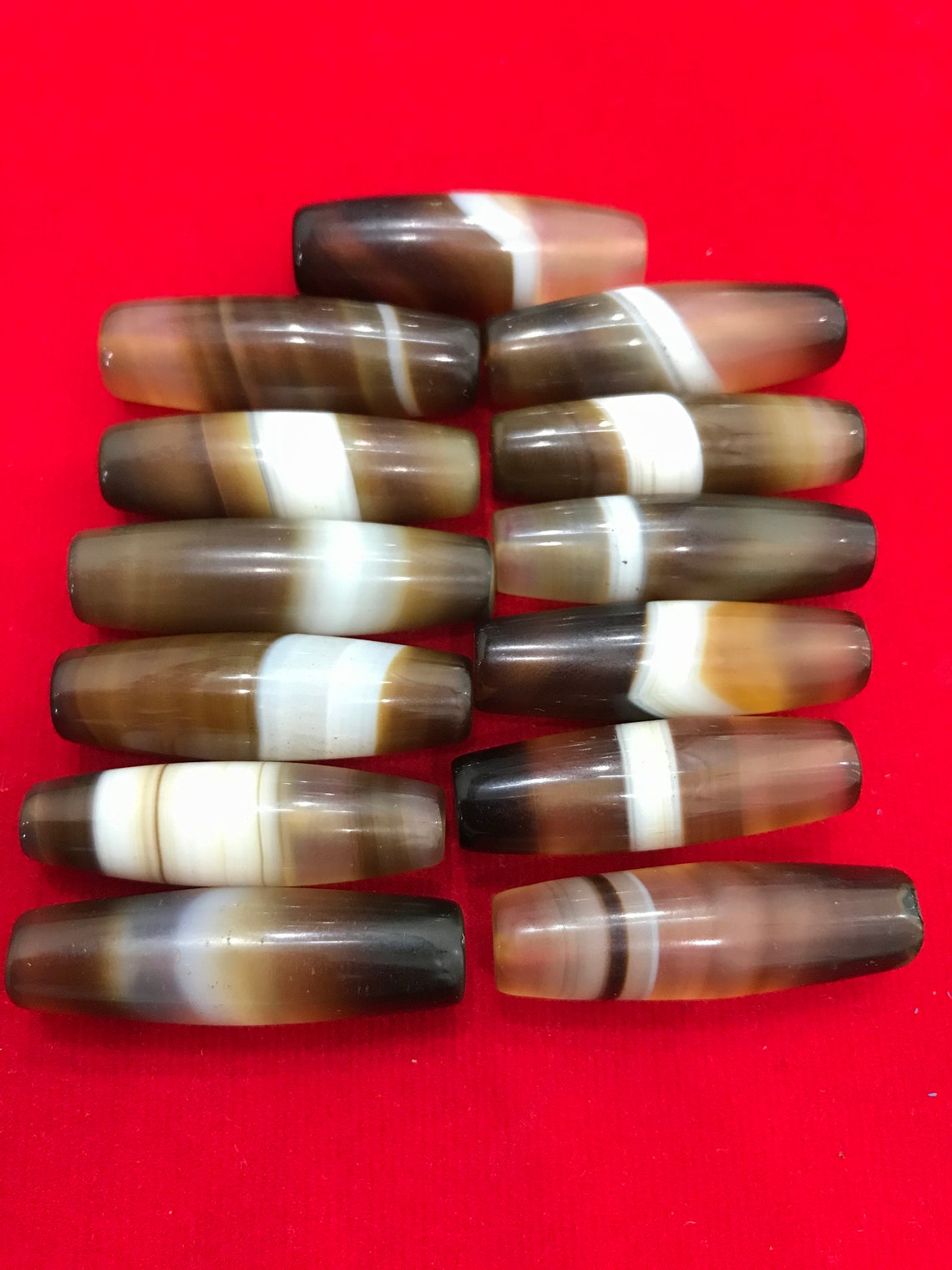 A beautiful Pre Ankor banded agate beads necklace from | Etsy