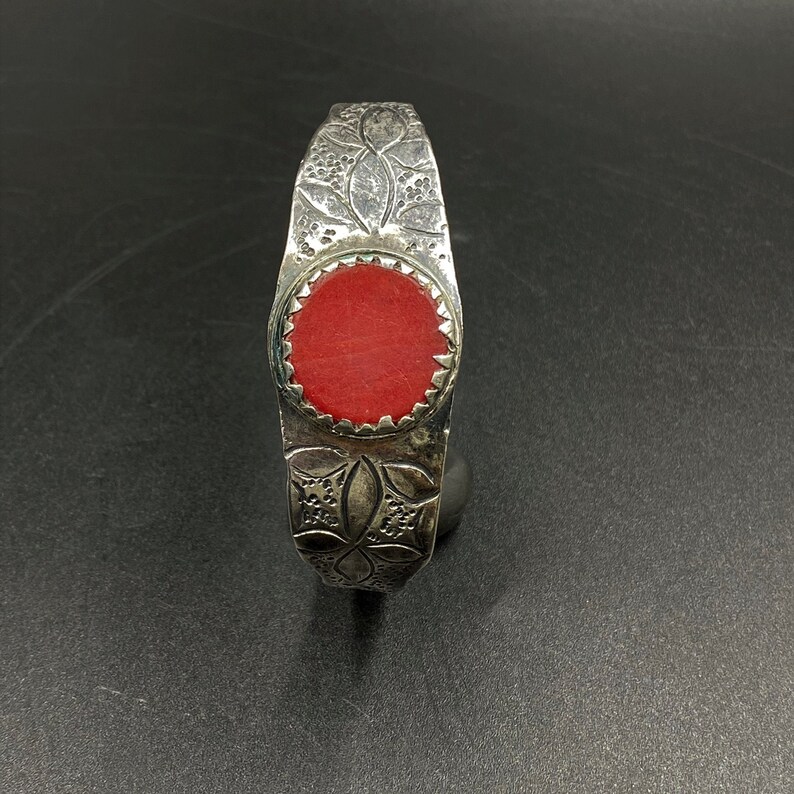 Vintage Antique Old Hand Made Silver Turkmani Bangle Bracelet Jewelry ...