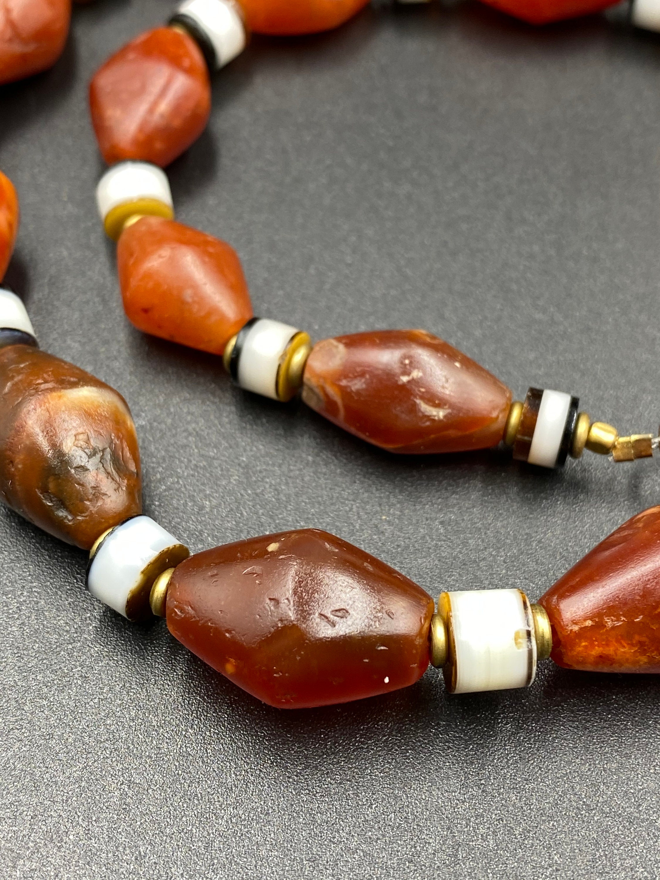 Himalayan Old Beads From Ancient Indo-tibetan Agate Beads - Etsy