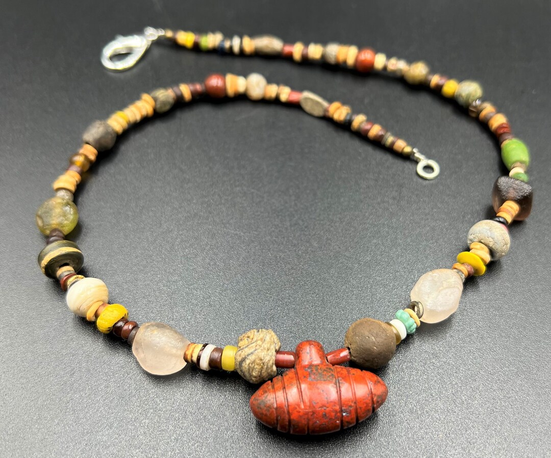 Ancient Jewelry Greek Roman Glass Agate Faience Crystals Old Agate Bead ...