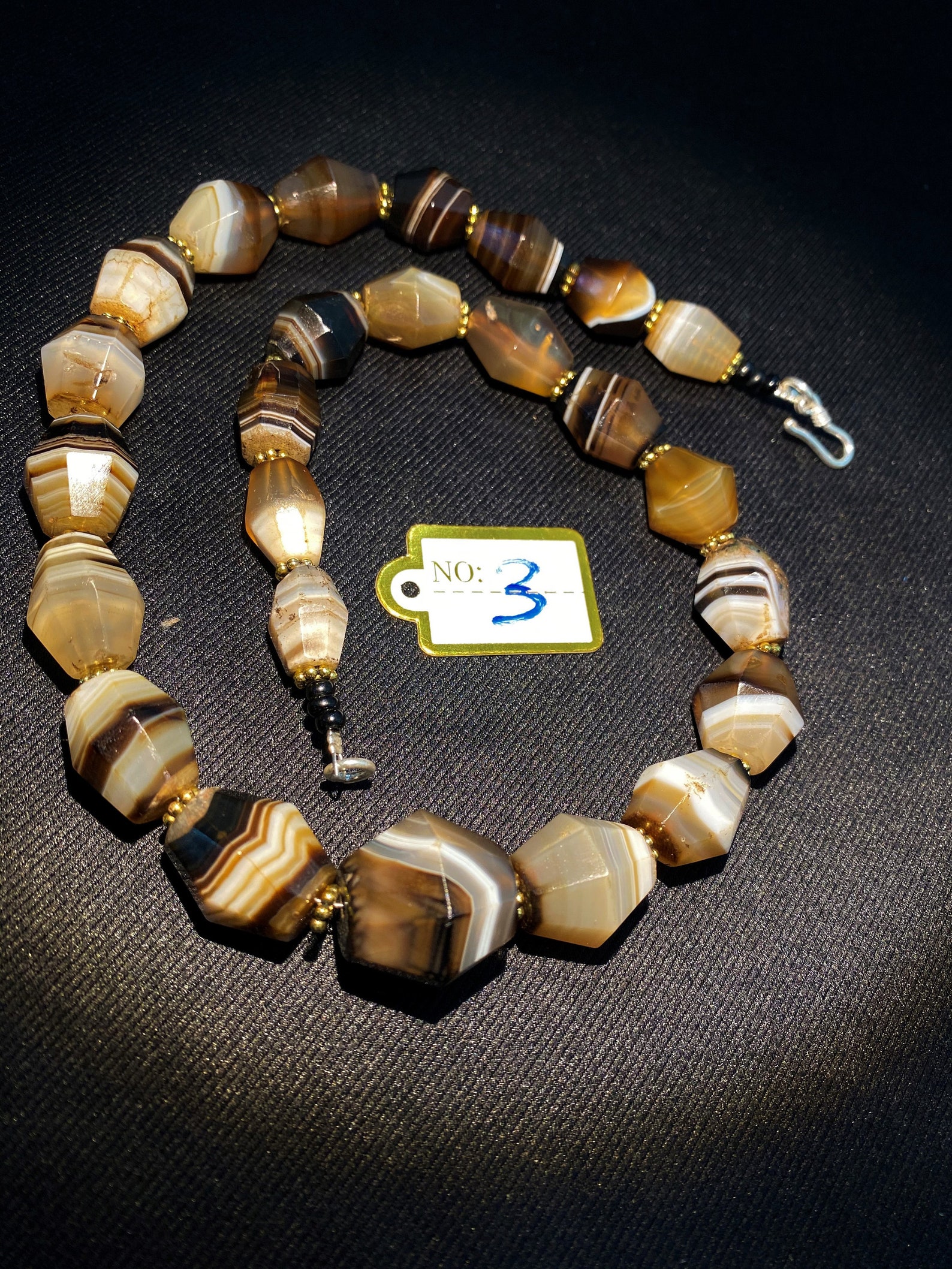 A Beautiful Antique Banded Agate Necklace Beads - Etsy
